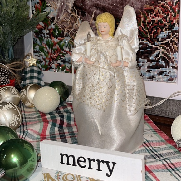 Vintage | Holiday | Vintage Angel Tree Topper Christmas Decor Angel ...